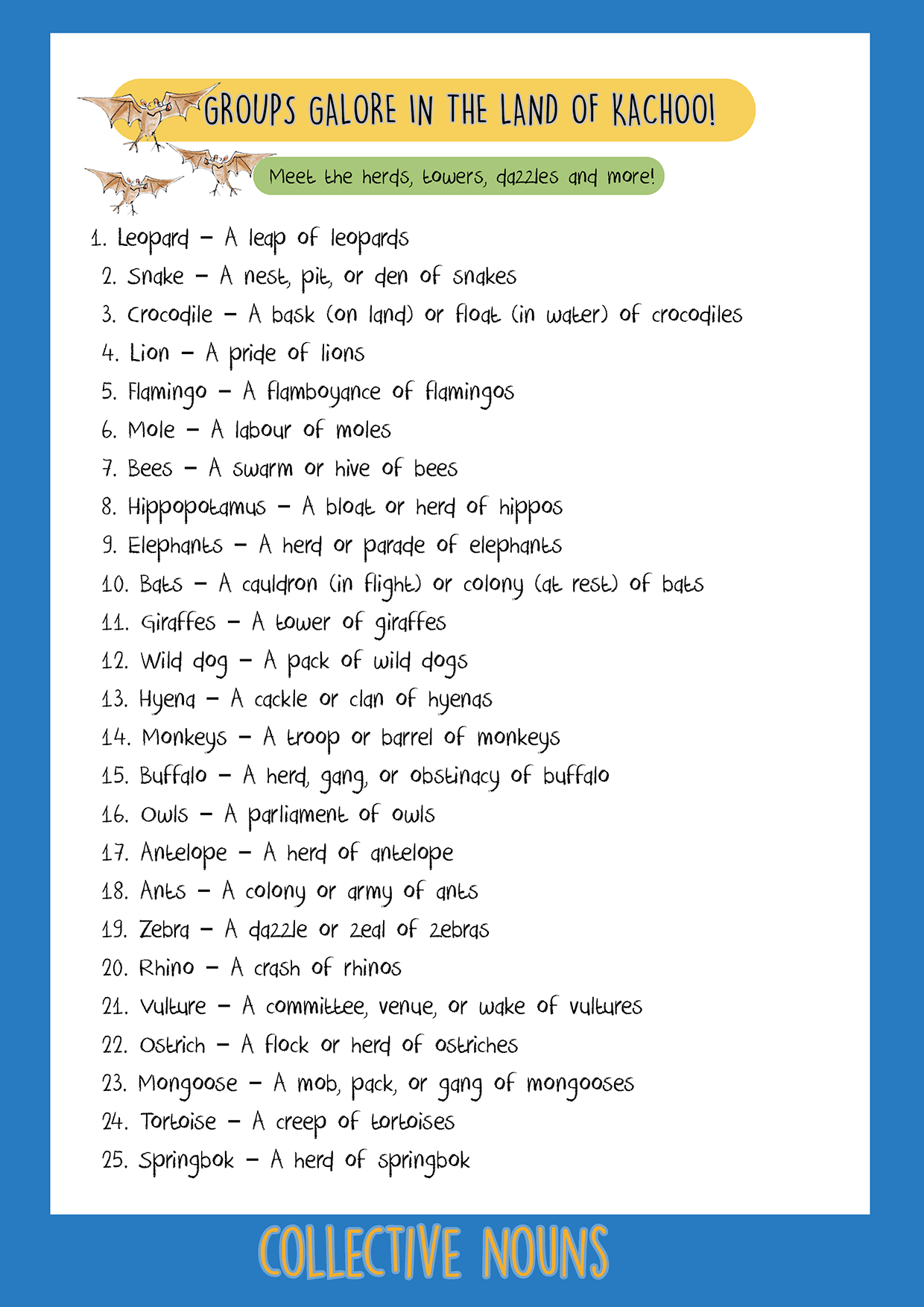 Collective Nouns Download – Kachoo Kids